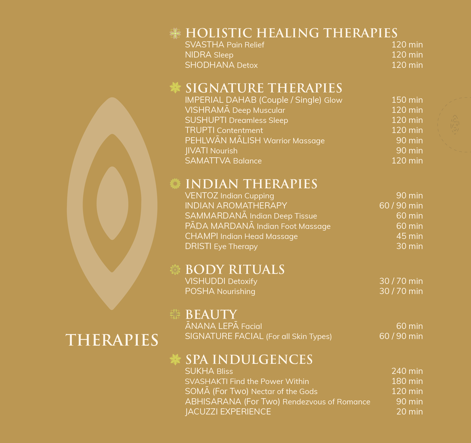 Menu Displays powered for Taj Exotica Resort & Spa by menumodo